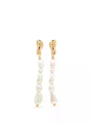 YOJ Eclo Pearl Drop Earrings - Gold