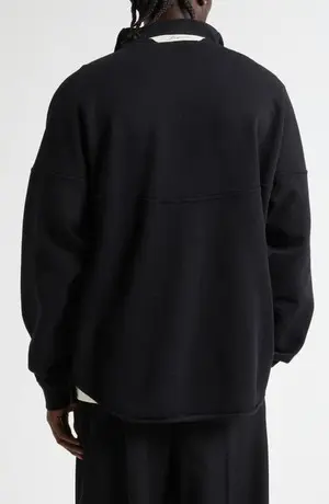 Jacquemus The Rond Carré Half Zip Sweatshirt - Black