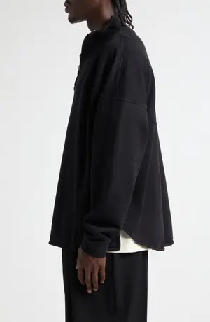 Jacquemus The Rond Carré Half Zip Sweatshirt - Black