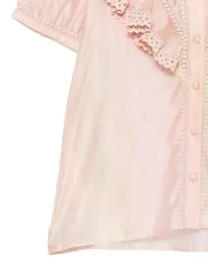 CENERE GB Lace-insert Ruffled Blouse