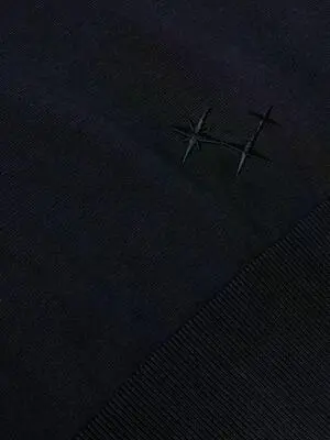 LANEUS Cotton Crew-neck T-shirt - Blue