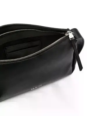 Calvin Klein Logo-embossed Leather Shoulder Bag