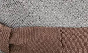 RENÉ MANTILLA, NEW YORK Woven Straw Fedora - Grey