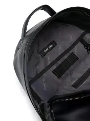 Calvin Klein Logo-plaque Leather Backpack