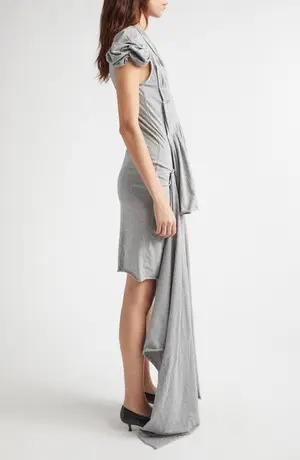 JULIE KEGELS Draped Cotton Jersey Dress
