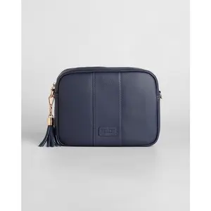 POM POM LONDON City Plus Crossbody Bag - Navy