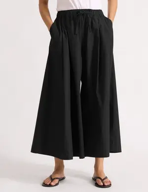 ALBARAY Cotton Wide Leg Culottes
