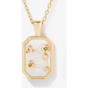 LITTLE SKY STONE Birthstone Zodiac Pendant Necklace Leo/august