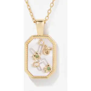 LITTLE SKY STONE Birthstone Zodiac Pendant Necklace Taurus/may