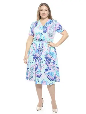 24seven Comfort Apparel Midi Day Dresses