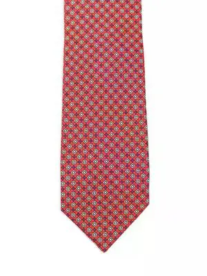 BARBA NAPOLI Floral-pattern Neck Tie - Red