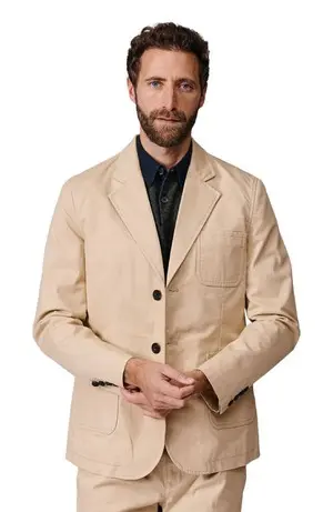 Aubin Mareham Patch Pocket Blazer - Sand