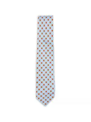 BARBA NAPOLI Floral-print Neck Tie - Blue