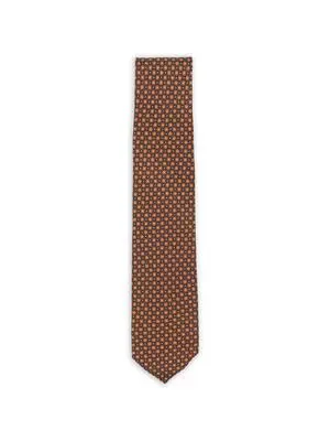 BARBA NAPOLI Floral-print Neck Tie - Brown