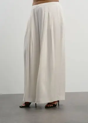 11 HONORE Pleated Wide Leg Trousers