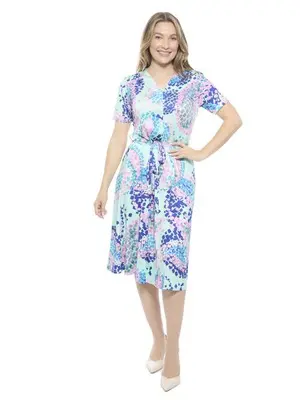 24seven Comfort Apparel Short Sleeve Dresses
