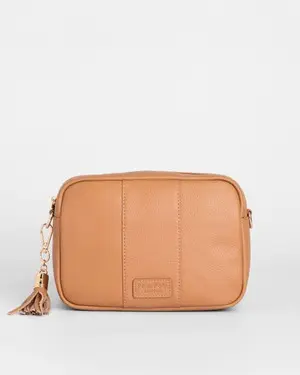POM POM LONDON City Crossbody Bag - Maple