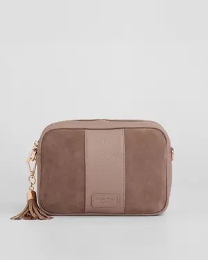POM POM LONDON City Crossbody Bag - Mocha