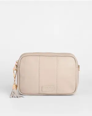 POM POM LONDON City Crossbody Bag - Stone