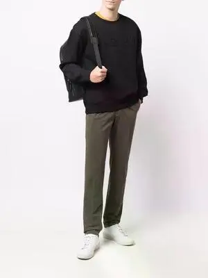 Aspesi Logo-print Crew Neck Sweatshirt - Black
