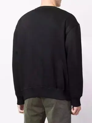 Aspesi Logo-print Crew Neck Sweatshirt - Black