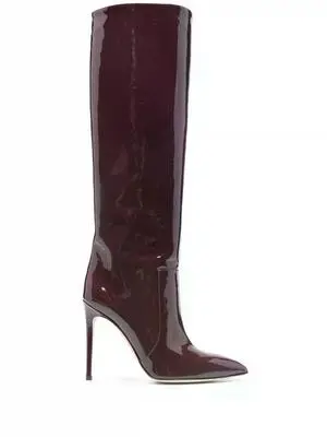 Paris Texas Patent Leather Knee-high Stiletto Boots - Red