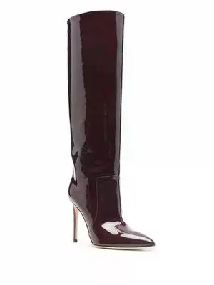 Paris Texas Patent Leather Knee-high Stiletto Boots - Red