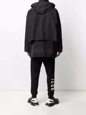Dsquared2 Logo-print Hooded Mid-length Coat