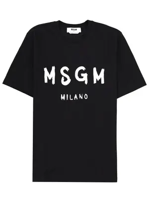 MSGM T-shirt In Cotone - Black