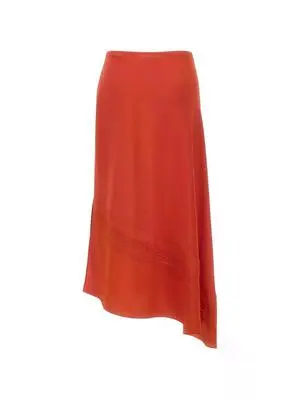 Vince Pintuck Asymmetric Midi Skirt