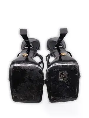 Versace Leather Safety Pin High-heeled Sandals