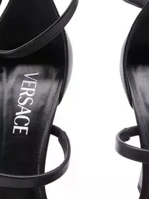 Versace Leather Safety Pin High-heeled Sandals