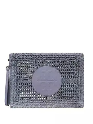 Tory Burch Ella Hand-crocheted Pouch - Grey