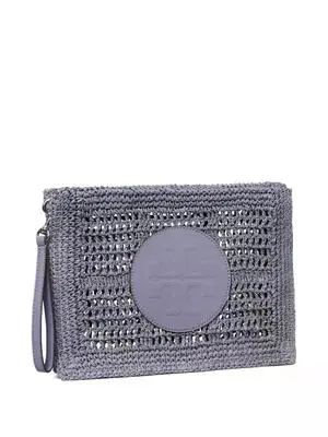 Tory Burch Ella Hand-crocheted Pouch - Grey