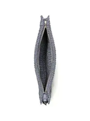 Tory Burch Ella Hand-crocheted Pouch - Grey