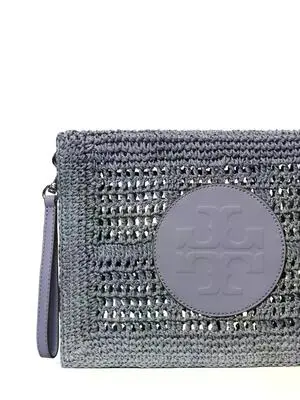 Tory Burch Ella Hand-crocheted Pouch - Grey