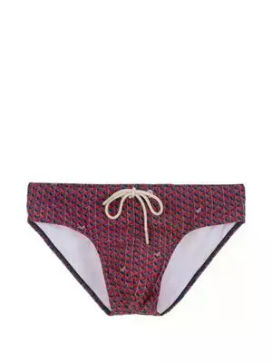 MOSSO SUN WEAR Geometric-print Swim Trunks - Red
