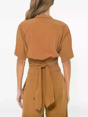 JBQ Halle Wrap-around Cropped Blouse