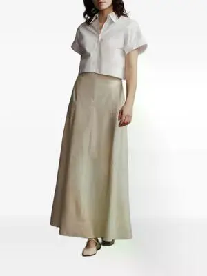 TWP Cropped Short-sleeve Shirt