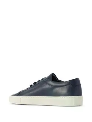 COMMON PROJECTS Serial-stamp Leather Sneakers - Blue