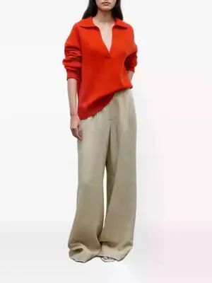TWP Pleated Wide-leg Trousers - Neutrals