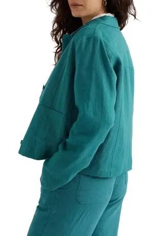 SEASALT CORNWALL Arame Linen Jacket - Deep Dive