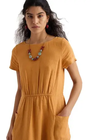 SEASALT CORNWALL Haneth Linen Midi Dress - Mango