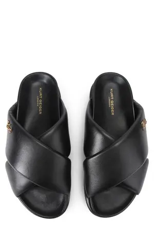 Kurt Geiger Baron Cross Strap Slide Sandal - Black