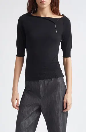 Paloma Wool Cain Crystal Tassel Cotton Sweater