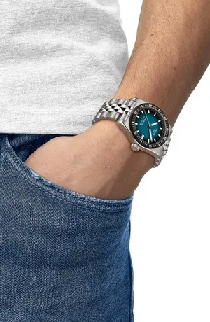 TISSOT Pr 516 Automatic Bracelet Watch - Blue Gradient
