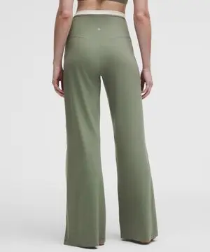 Lululemon Align™ Super-high-rise Side-slit Pant - Willow Leaf/light Ivory