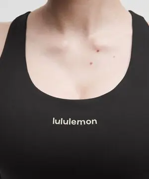 Lululemon Fast And Free Drop-in Pocket Tank Top - Black/light Ivory