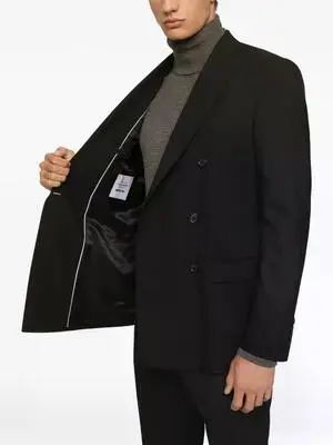 Dolce & Gabbana Double-breasted Stretch Wool Martini-fit Suit - Black