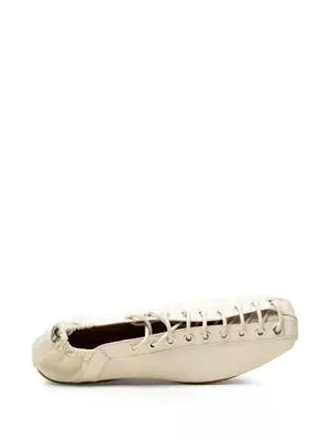 CHUCKIES Lace-up Ballet Flats - Neutrals